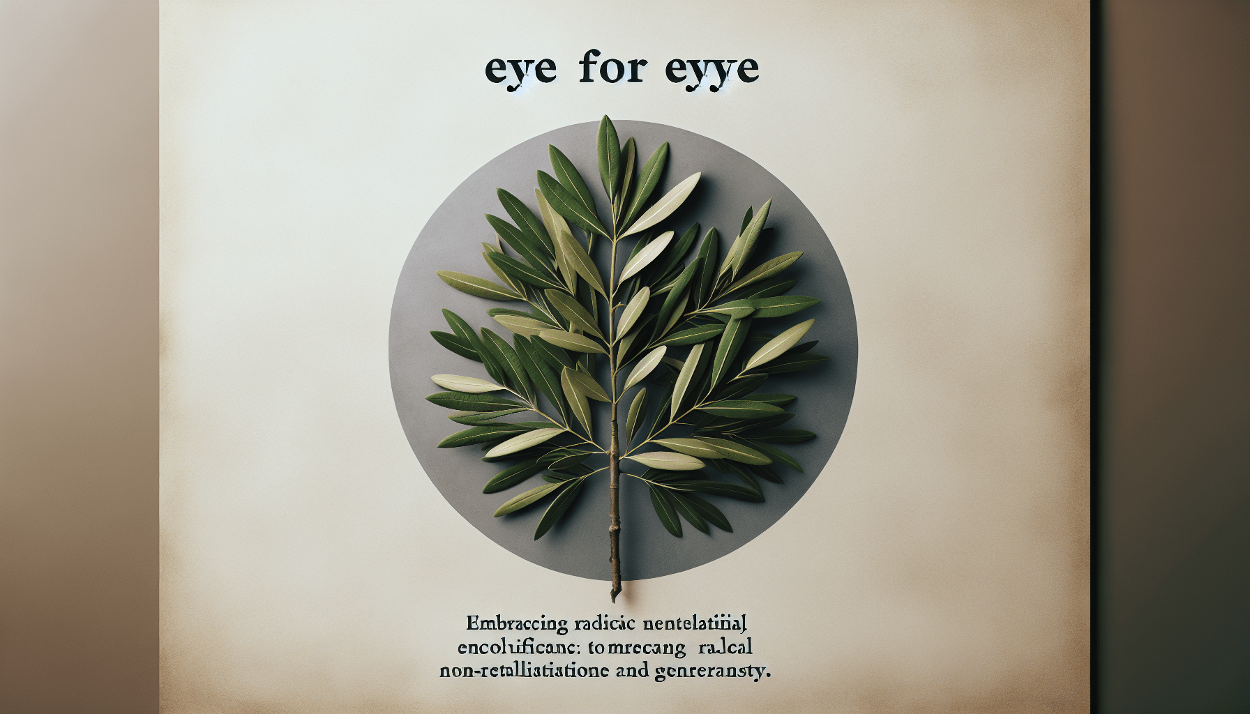 Eye For Eye: Embracing Radical Non-Retaliation And Generosity
